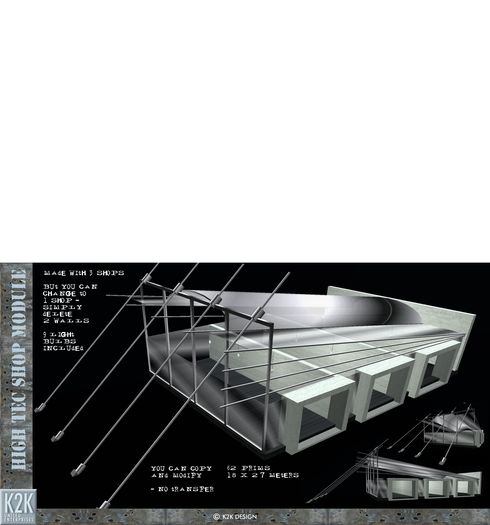 Second Life Marketplace - High Tec Shop Module (boxed)